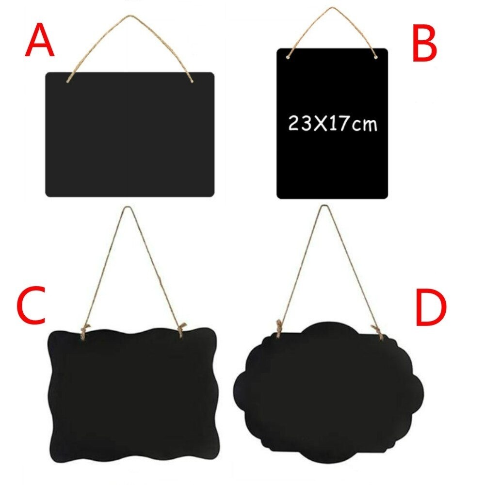 Wooden Pendant Blackboard for Wedding Party Double... – Grandado