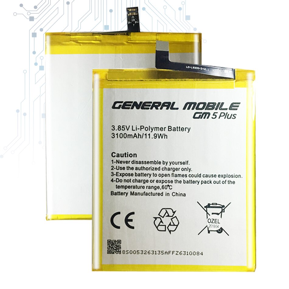 3100mAh Battery for General Mobile GM 5 GM5 Plus 5... – Grandado