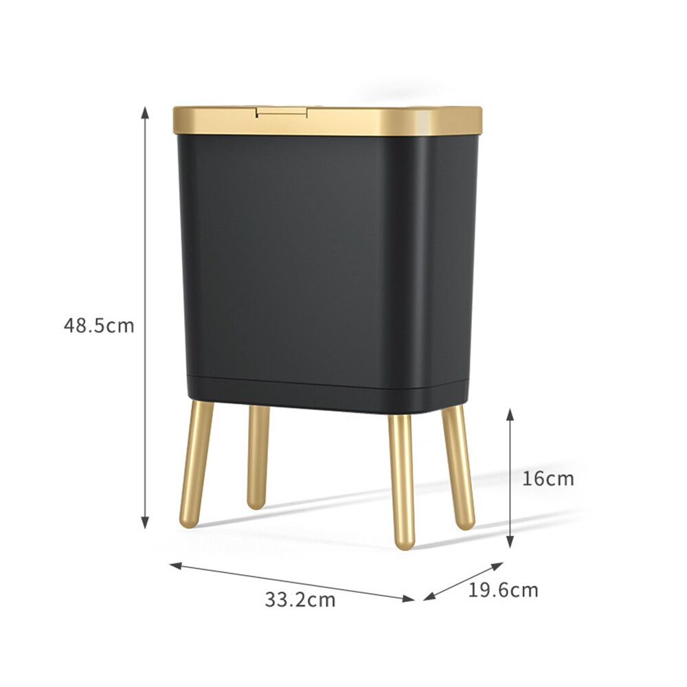 15L Clamshell Type High-Foot Trash Can Large Capac... – Grandado