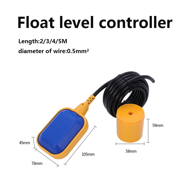 Float switch em15-2 2m, liquid level controller, s... – Grandado