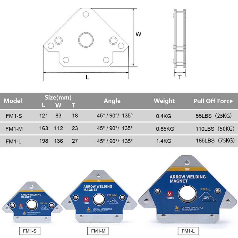55/110/165LBS Magnetic Arrow Welding Holder Weldin... – Grandado