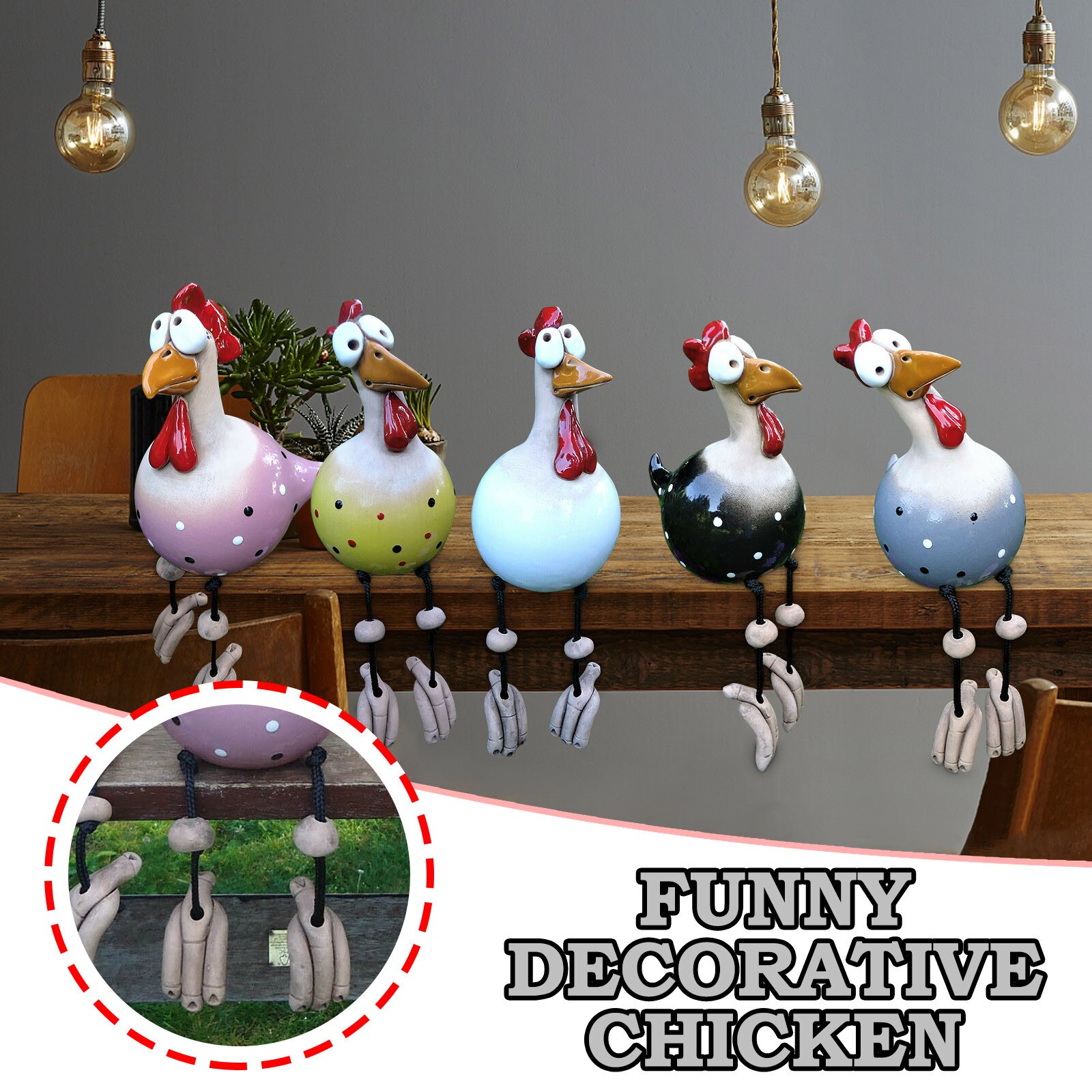 4# Fun Decor Chicken Garden Plug Rooster Hens Bird... – Vicedeal