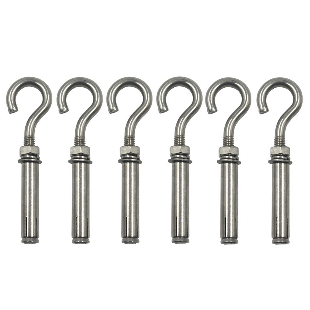 6-Pack 304 Stainless Steel Open Cup Hook Expansion... – Grandado