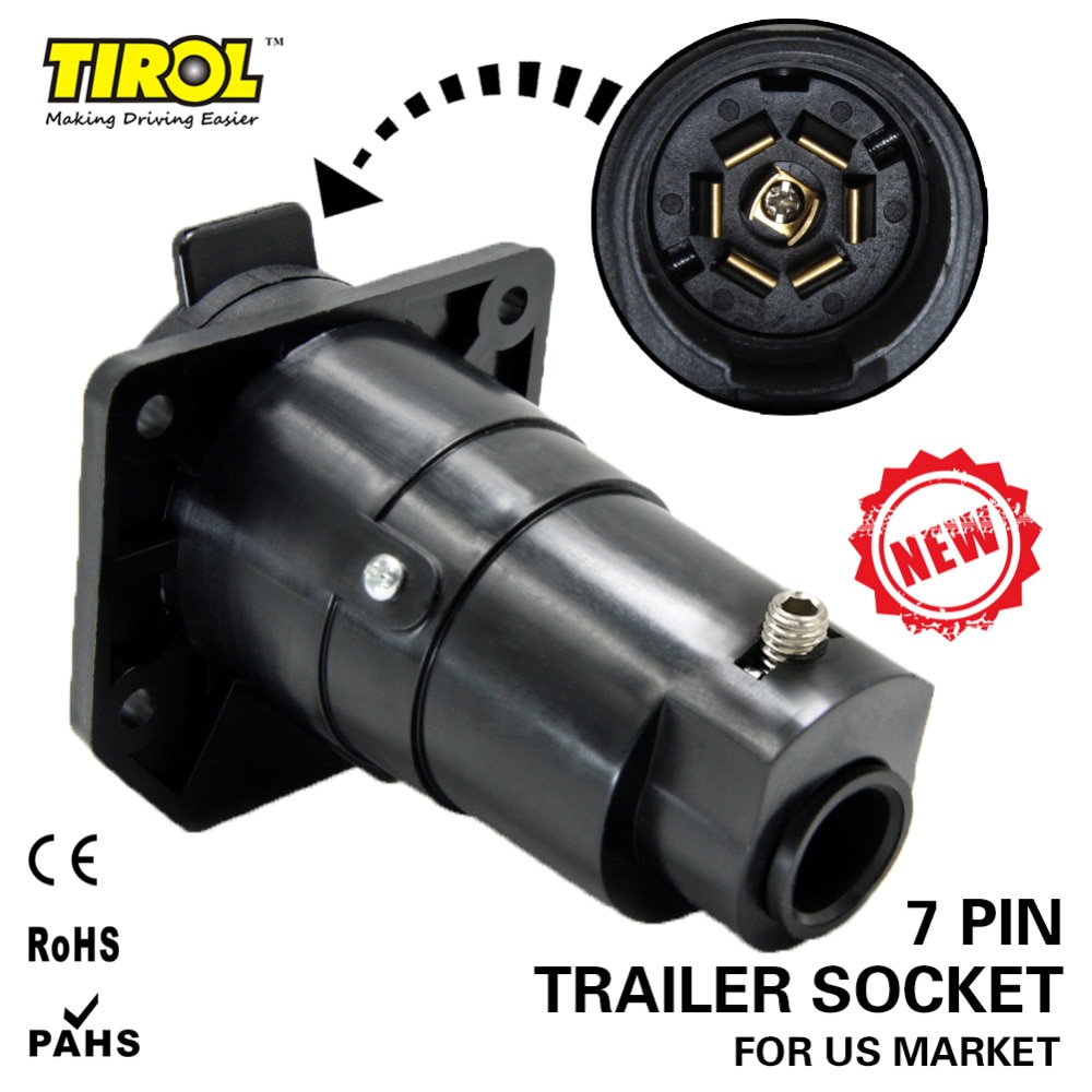 TIROL 7 Way Trailer Plastic Socket 7 Way RV Blade ... – Grandado