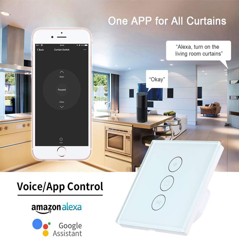 Smart Life Tuya WiFi Curtain Blind Switch for Roll... – Vicedeal