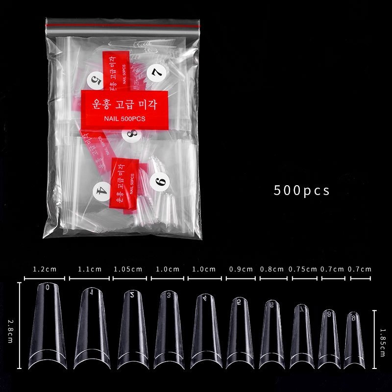 500Pcs French Flat Head Long False Nail Tips False... – Grandado