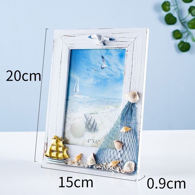 6inch Photo Frames Beach Natural Style Bedroom Sai... – Grandado