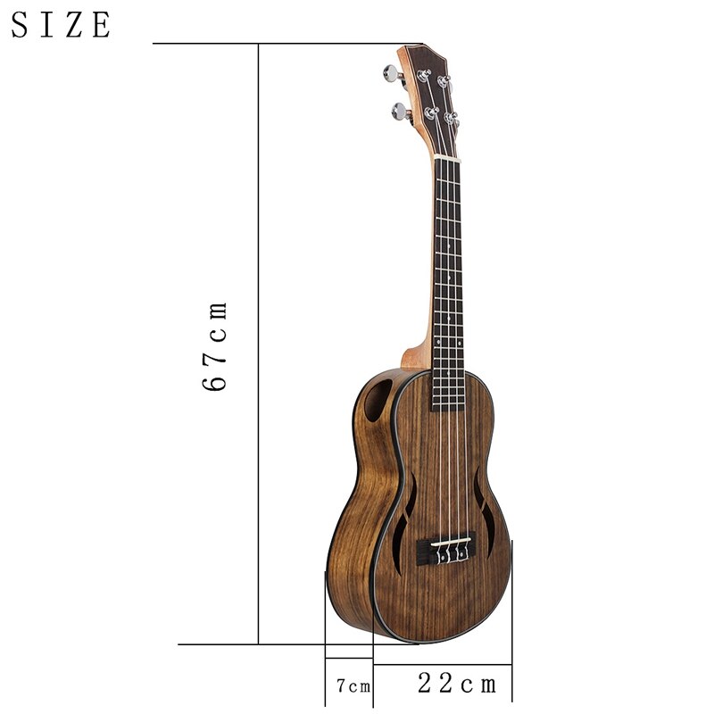 26 Inch Ukulele Walnut Wood Tenor Ukulele 18 Fret ... – Vicedeal
