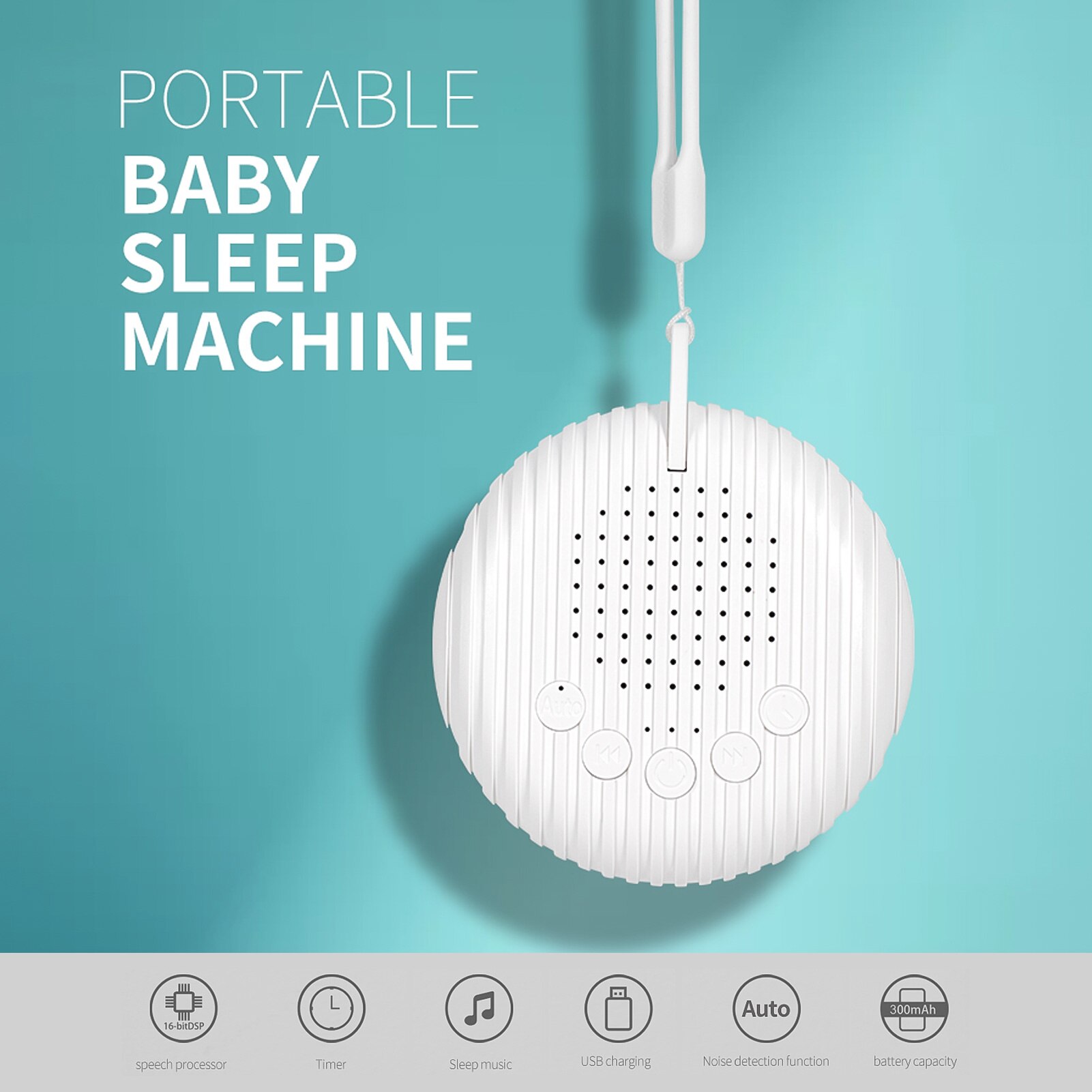 White Noise Sound Machine USB Rechargeable Timing ... – Grandado