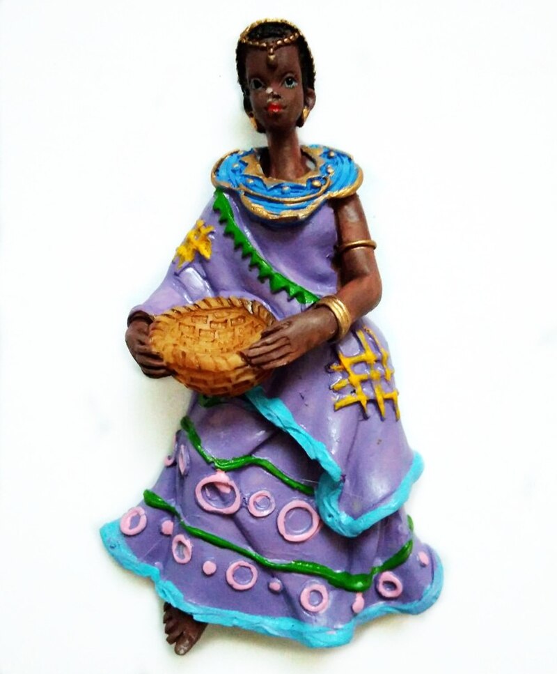 Handmade Painted South African Black Bride Tourism... – Grandado