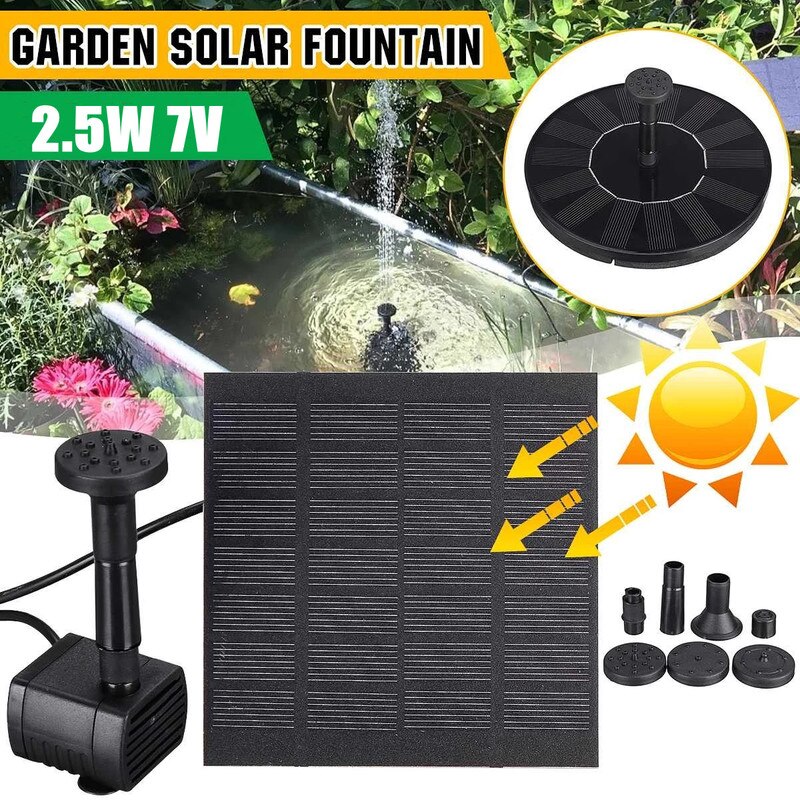 Mini Solar Water Fountain Pool Waterfall Fountain ... – Grandado