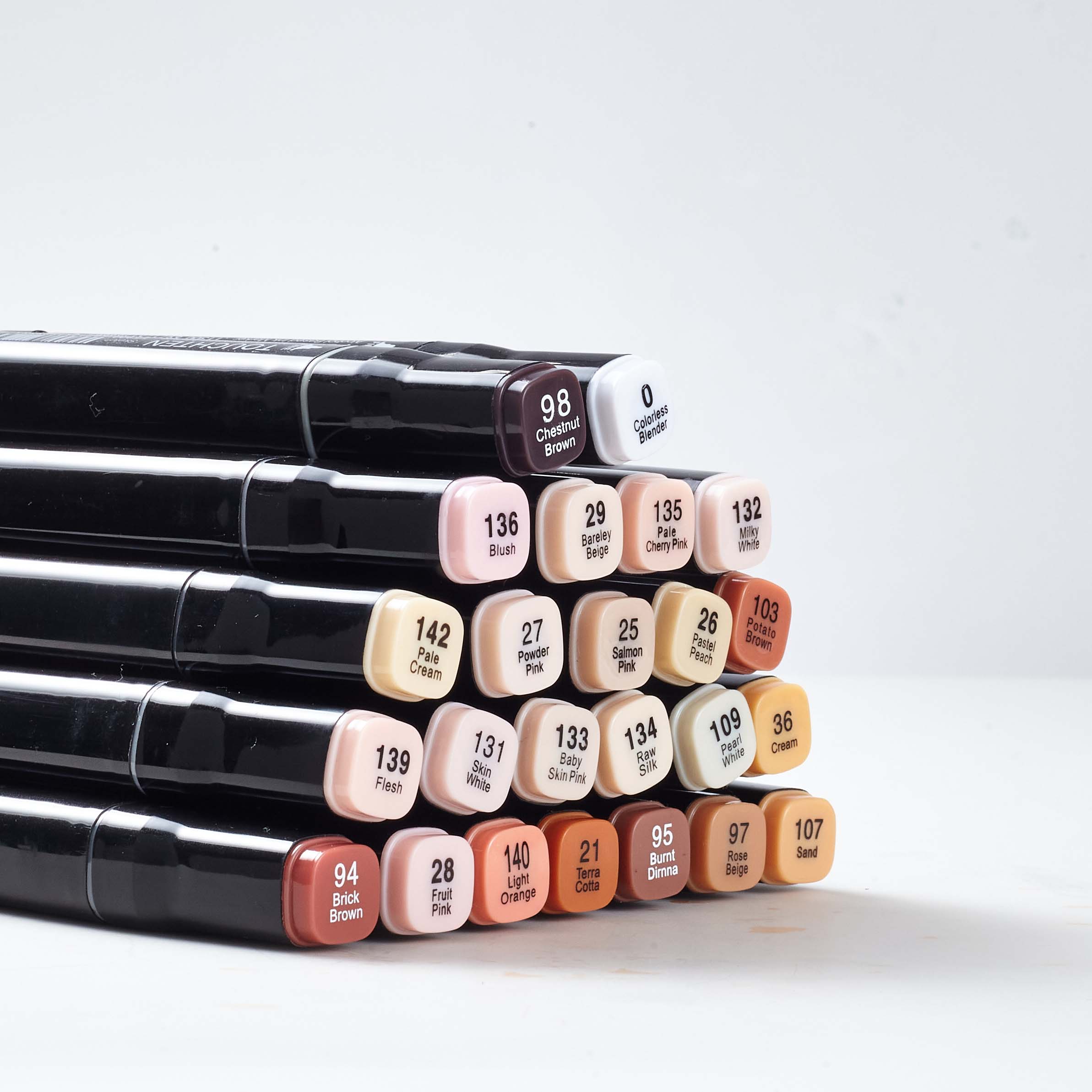 TouchFIVE 12/24 Colors Skin Tones Marker Pen Sketc... – Vicedeal