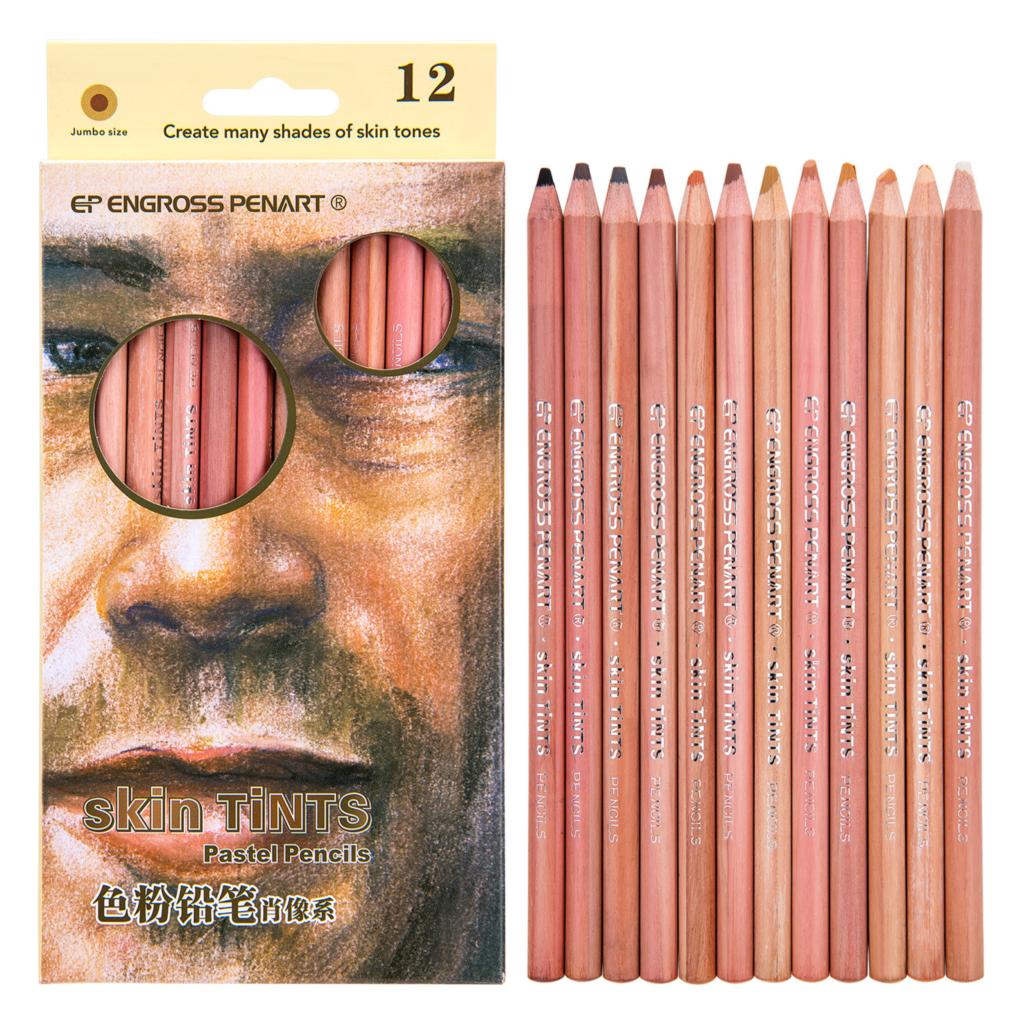 12pcs Soft Pencils Skin Tint Pastel Colored Pencil... – Grandado