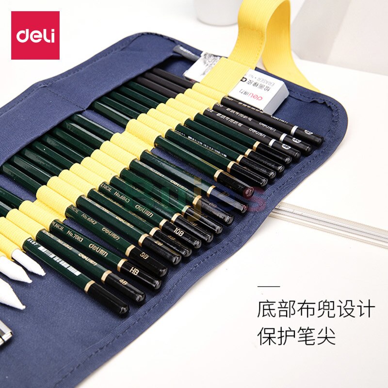 Deli Soft, medium and hard sketching pencil set .E... – Vicedeal