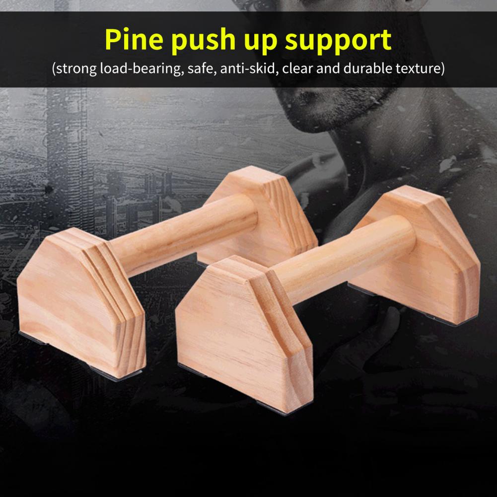 Wood Parallettes Pine Wood Push-up Bar Multi Speci... – Grandado