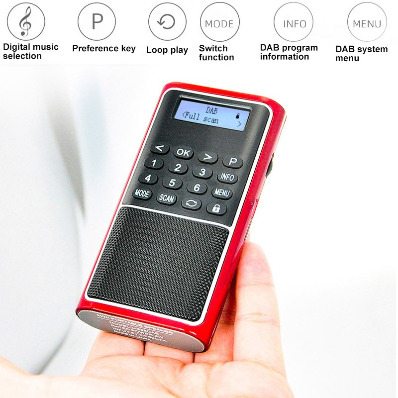 Draagbare Dab/Dab + Radio Mini Fm Ontvanger Luidsp... – Vicedeal