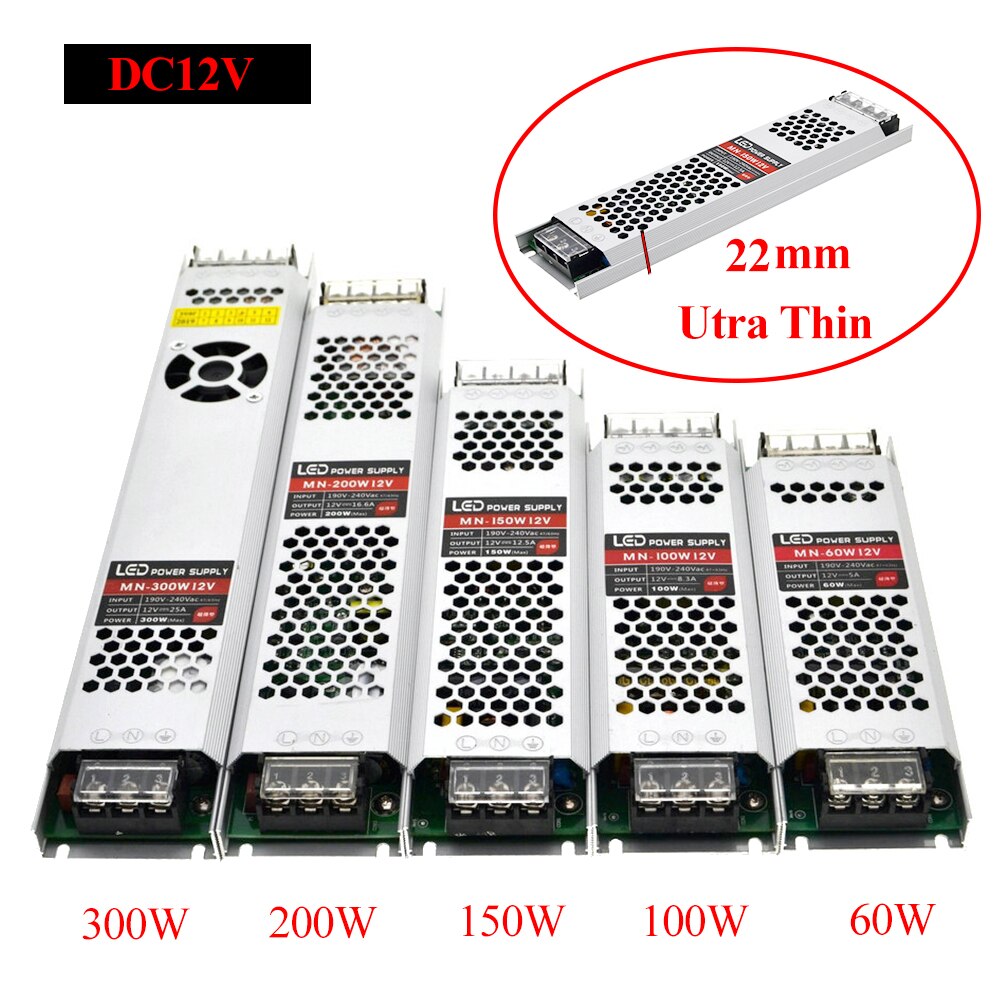 Ultra Dünne Led Transformatoren Netzteil DC 12 V s... – Vicedeal