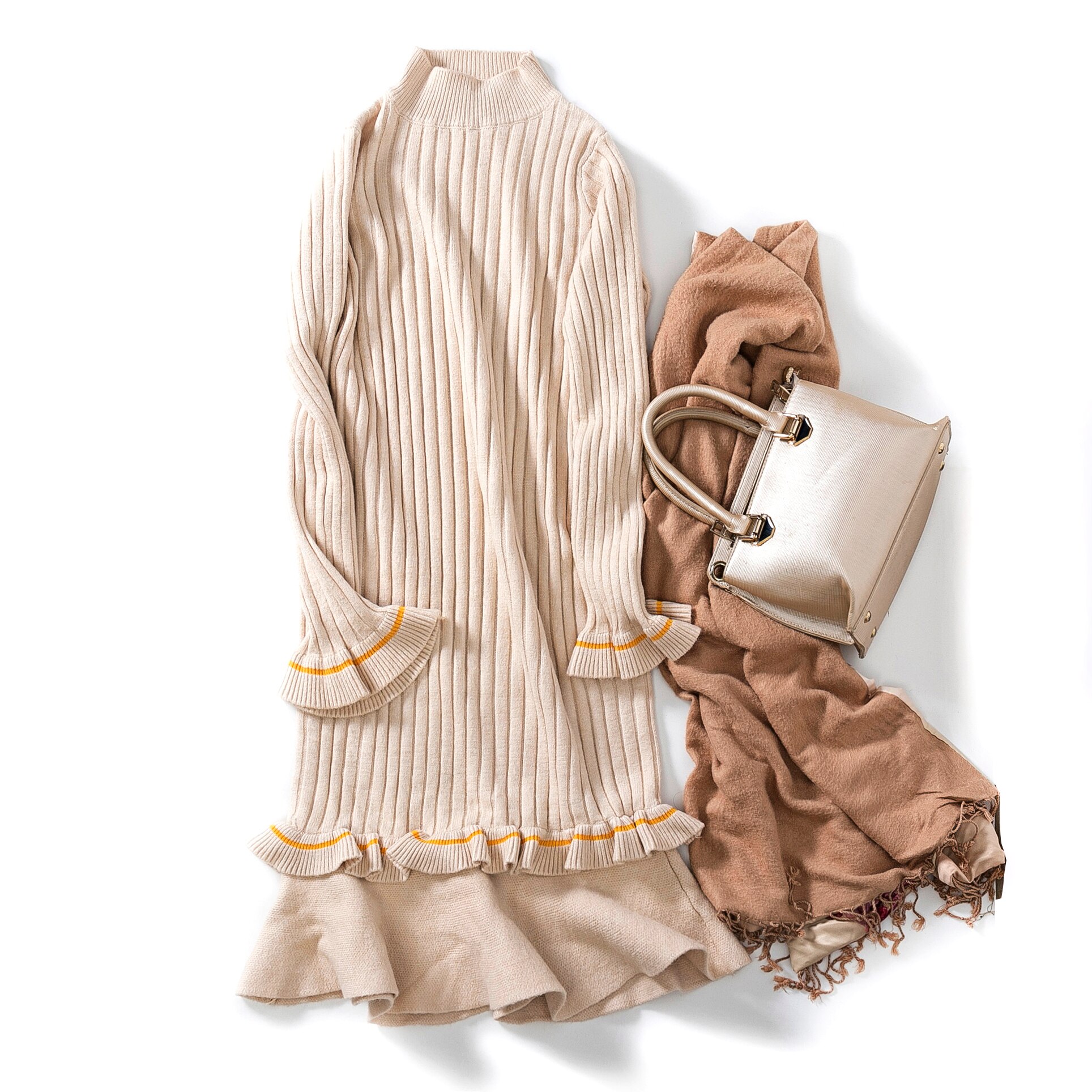 GCAROL Women Two Layers Trumpet Dress Sweet Mermai... – Grandado