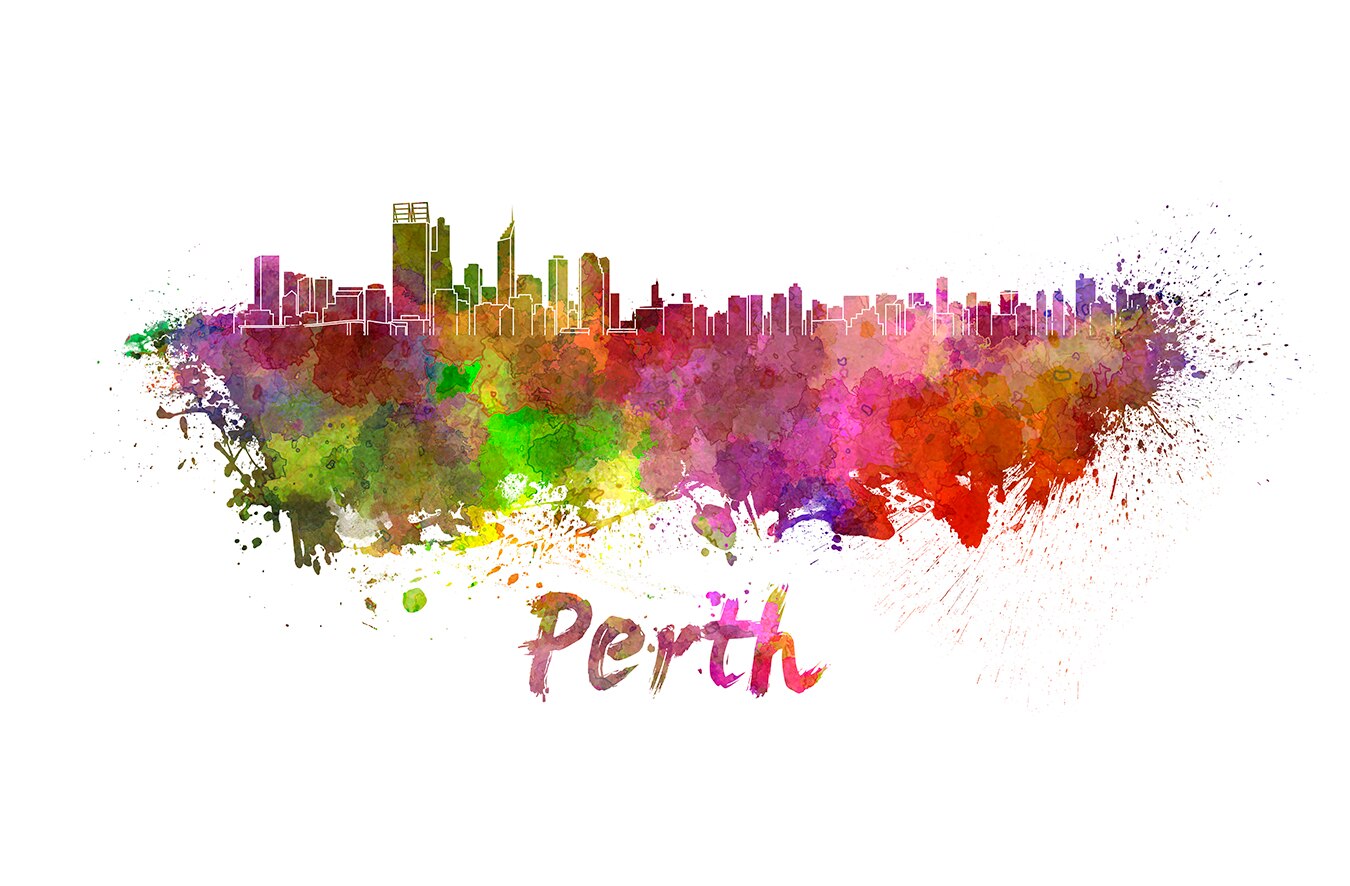 Perth Skyline Poster-Art Print Home Decor Monument... – Vicedeal