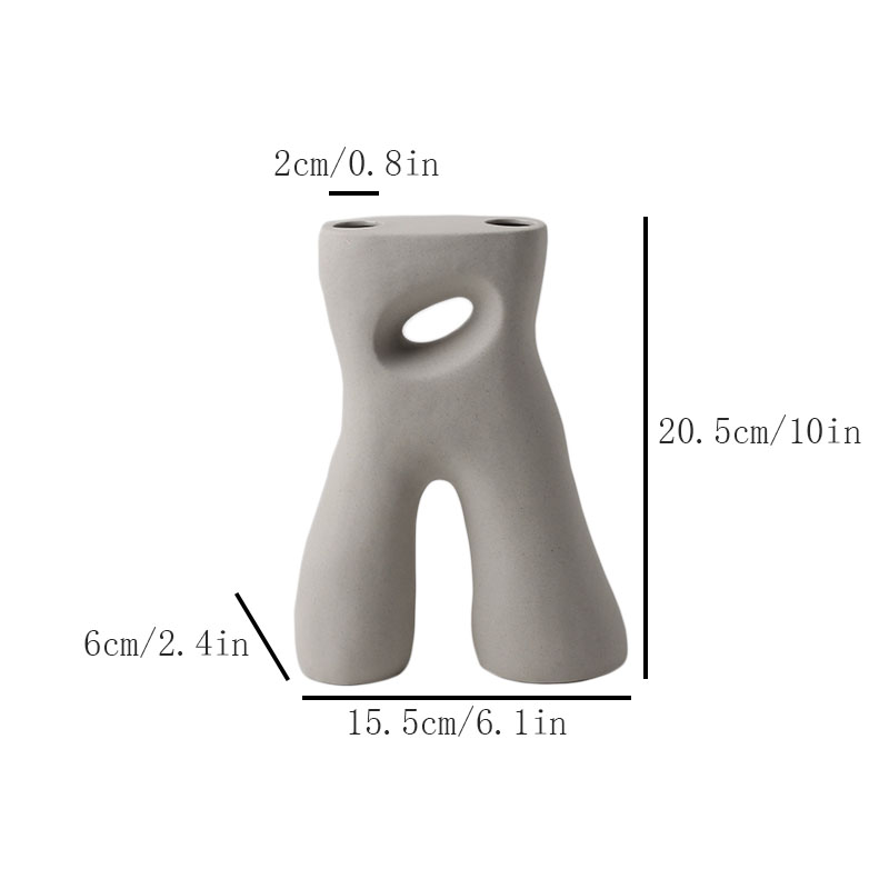Ceramic Craft Abstract Vase Nordic Minimal Vase Li... – Grandado