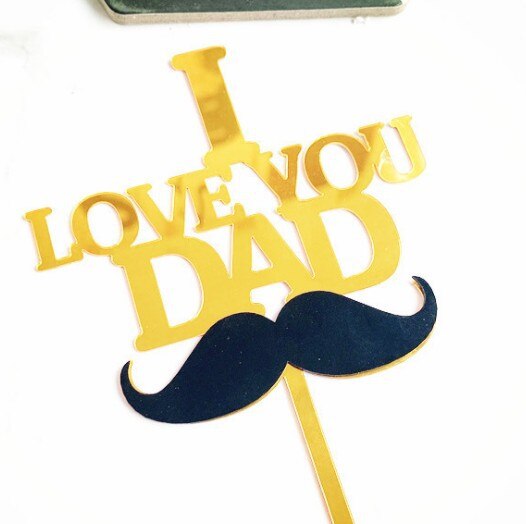 Super Dad Acrylic Cake Topper Gold Dad Father Birt... – Grandado