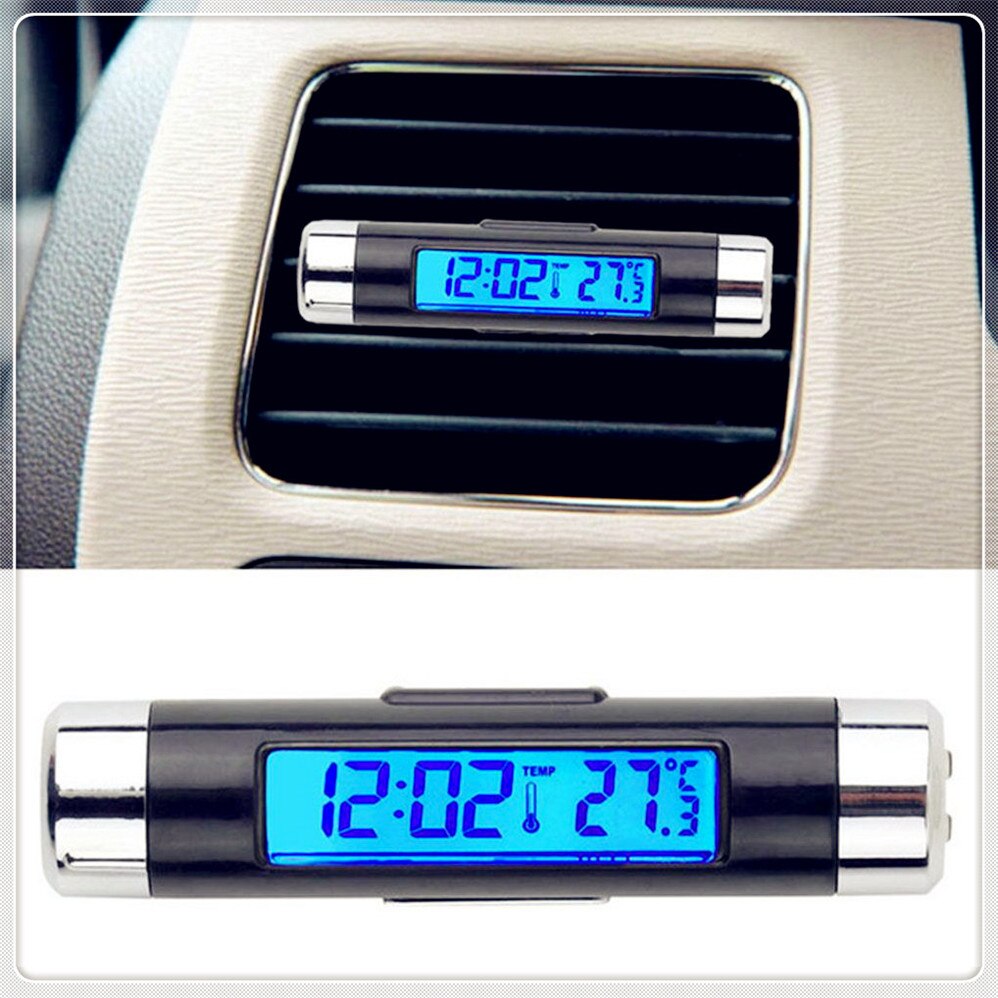 Car Digital LCD Temperature Clock Time Vent Thermo... – Grandado