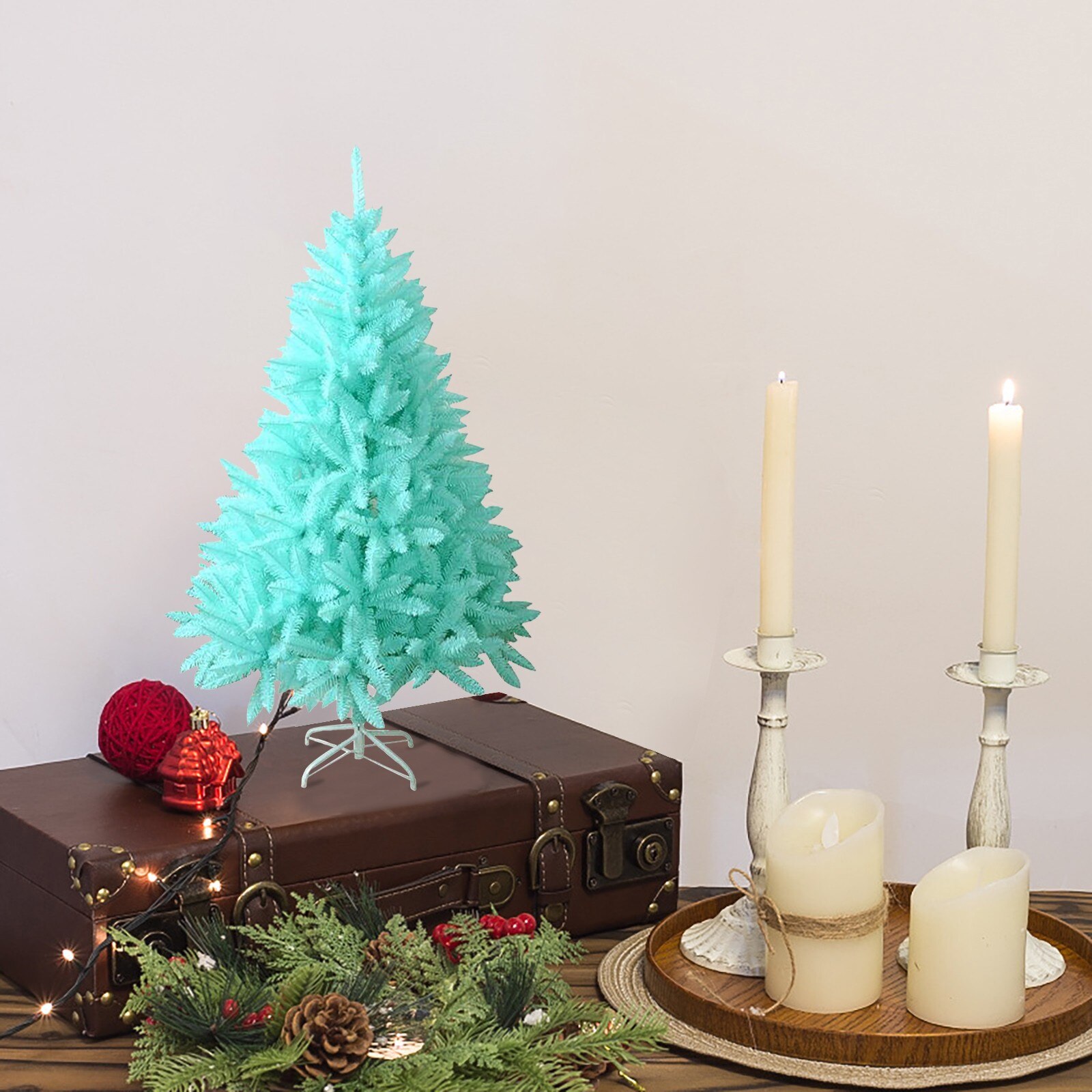 30cm Mini Christmas Tree Blue Diy Christmas Decora... – Grandado