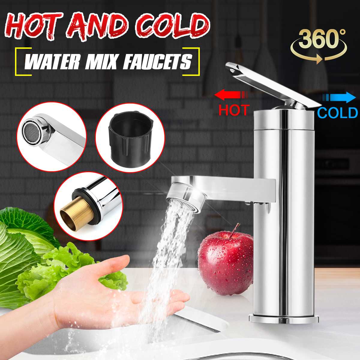 1 PC Chrome Copper Water Faucet Single Handle Cold... – Grandado