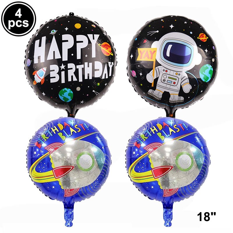 4Pcs Large Size Outer Space Cartoon Balloons Astro... – Vicedeal