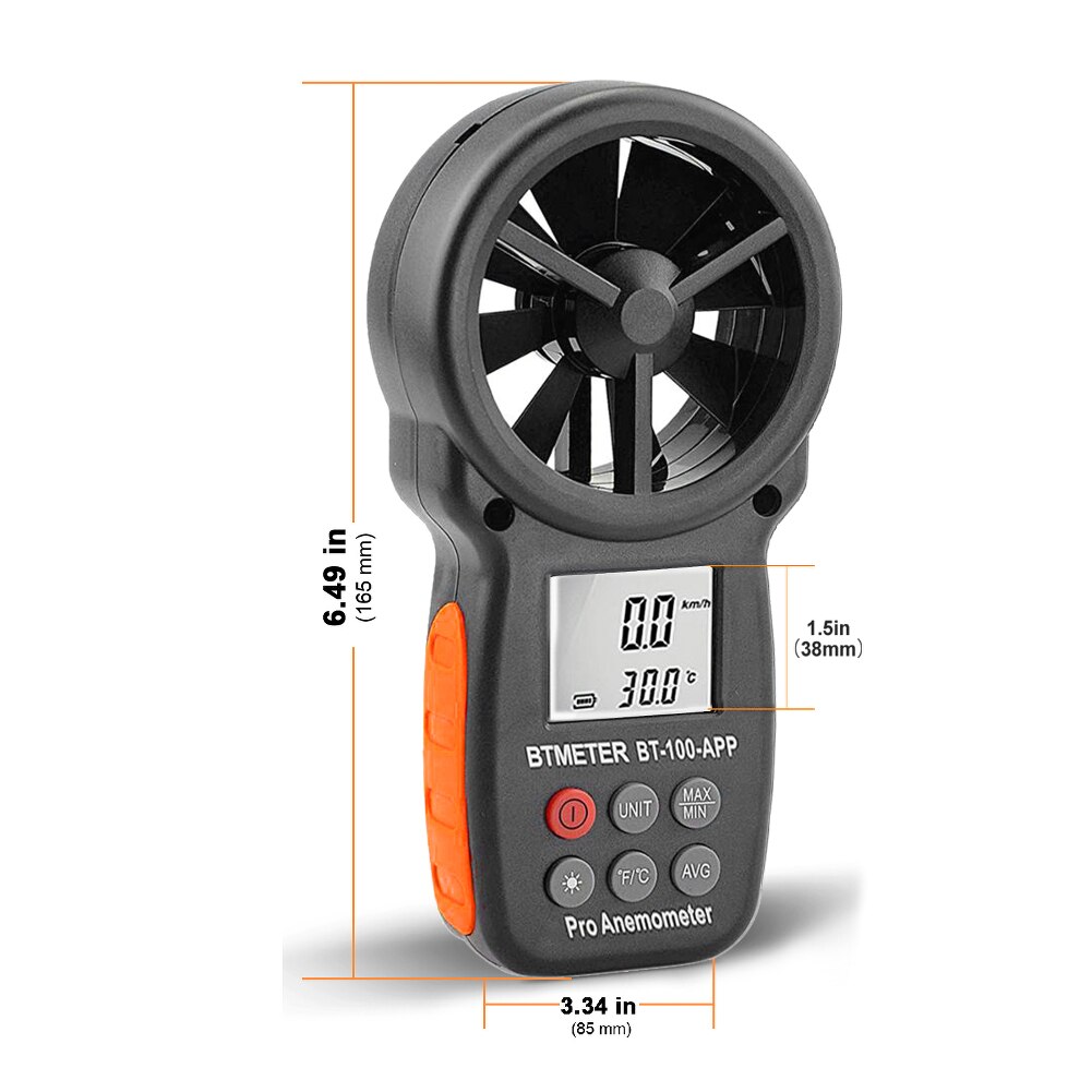 Digital Anemometer Handheld Wind Speed Meter BT-10... – Grandado