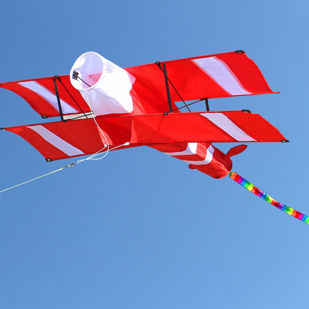 3D Single Line Red White Kites Outdoor Fun Sports ... – Vicedeal