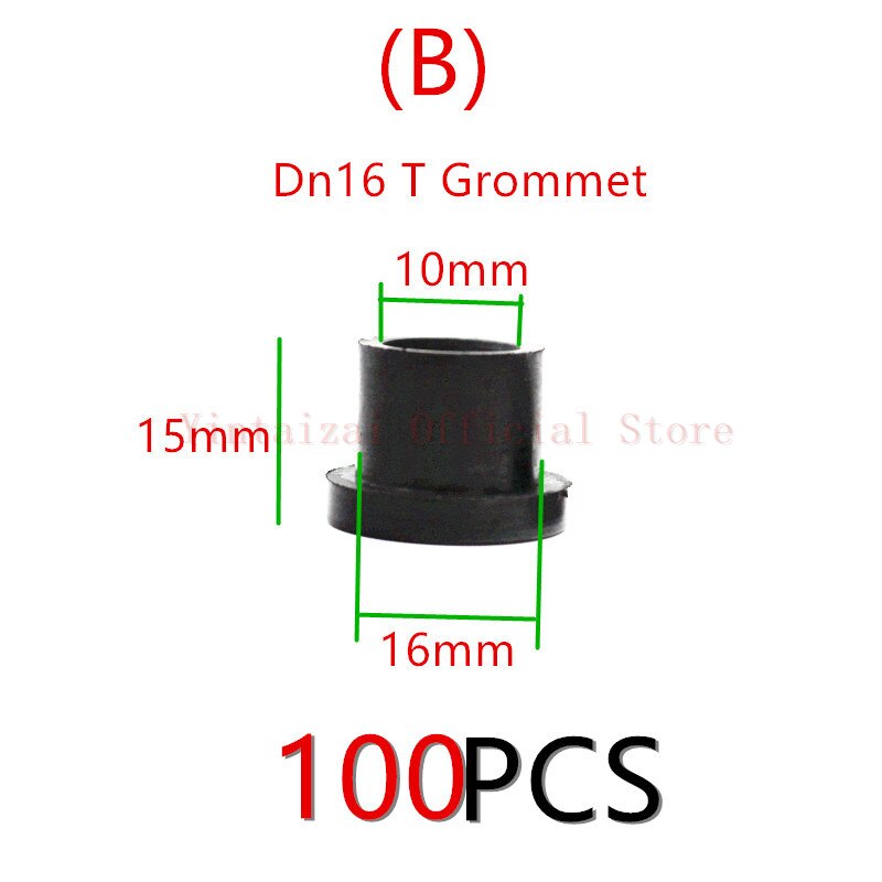 100PCS 16mm H-Type T-Type Rubber Grommet For LDPE ... – Vicedeal