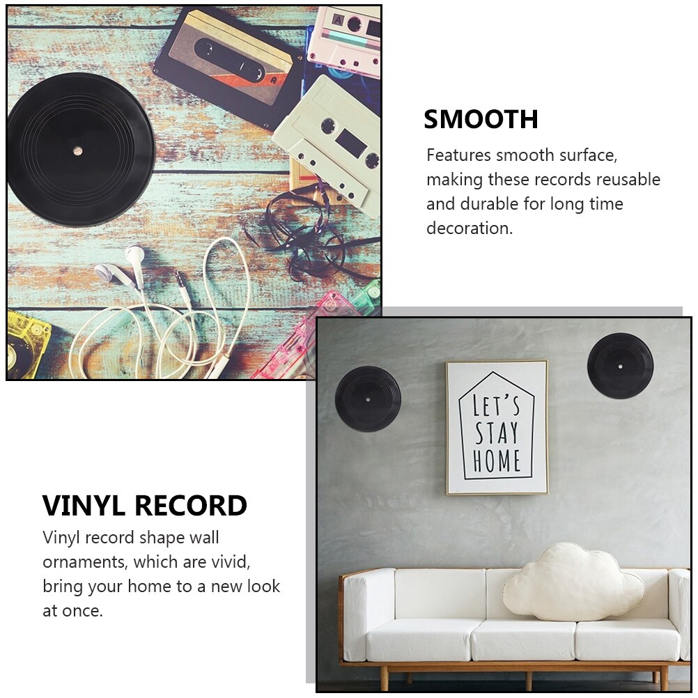 2pcs Retro Vinyl Records Decor Wall Decorative Rec... – Grandado