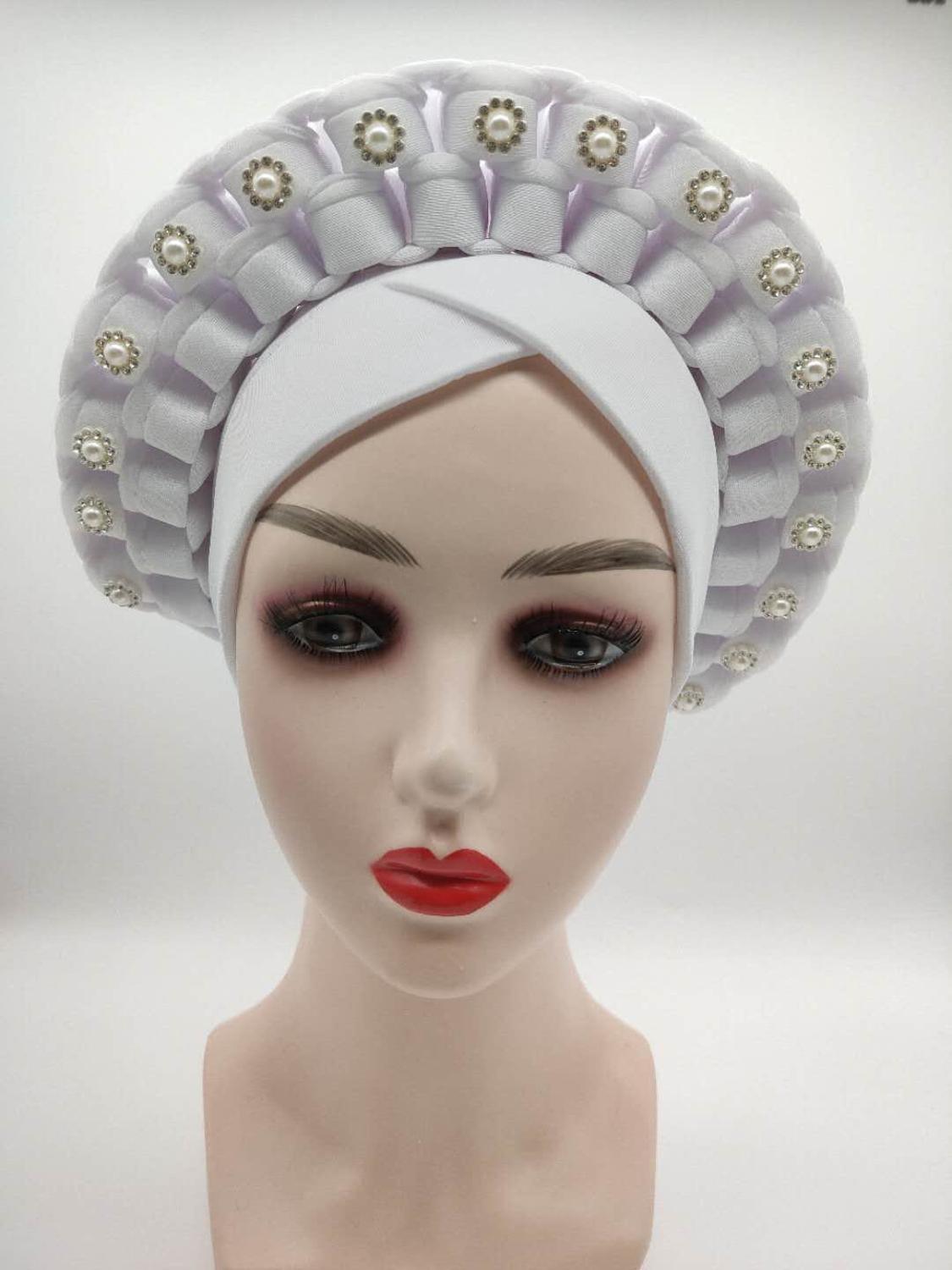 African Auto Gele Aso Oke Headties Muslim Turban C... – Grandado