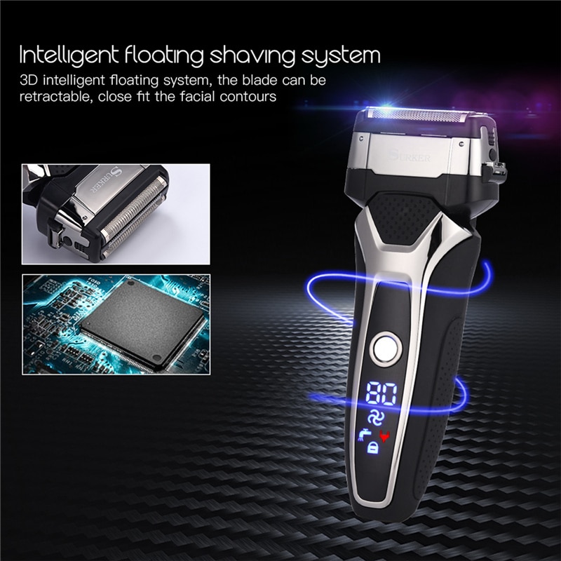 Men Rechargeable Electric Shaver Razor 3DTriple Fl... – Grandado