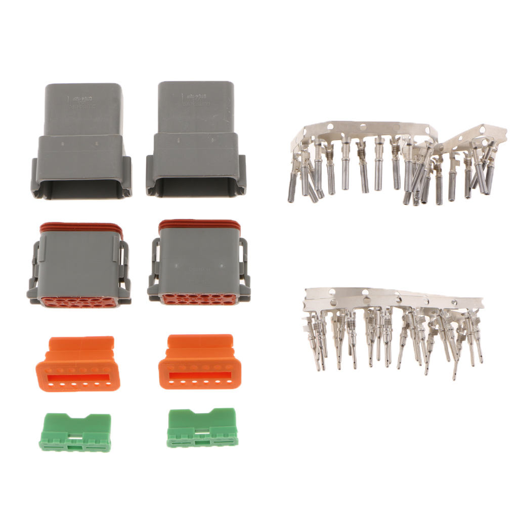 2 Sets Kit DT 12 Pin Waterproof Electrical Wire Co... – Grandado