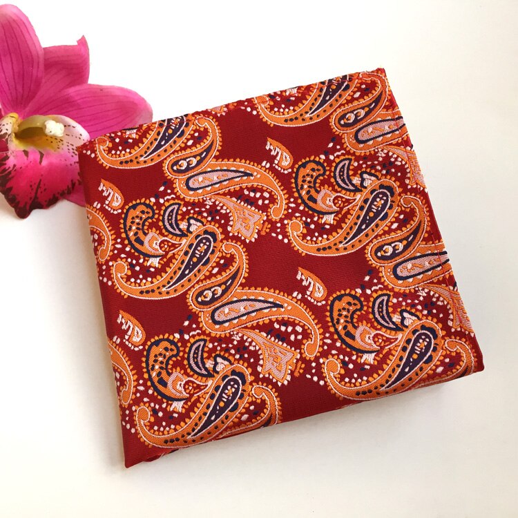 Luxury pocket square woven handkerchief classic pa... – Grandado