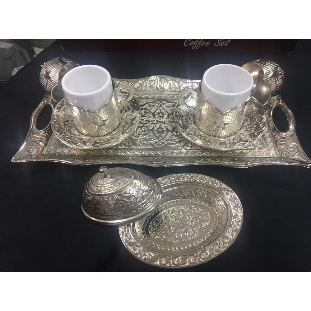 SILVER DOUBLE Turkish COFFEE SET – Grandado
