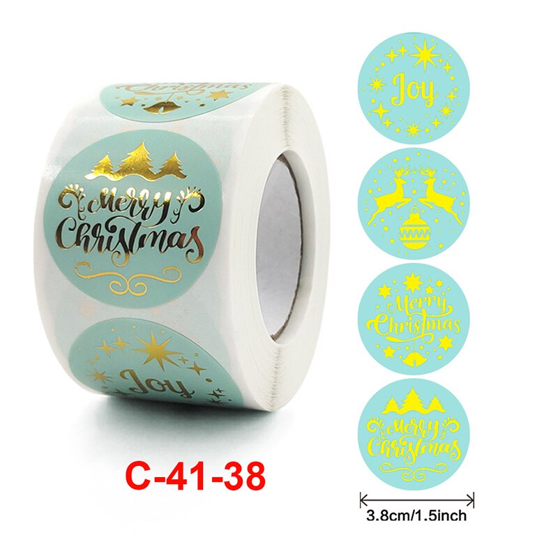 Christmas Bronzing Stickers Roll 1.5inches Merry C... – Vicedeal
