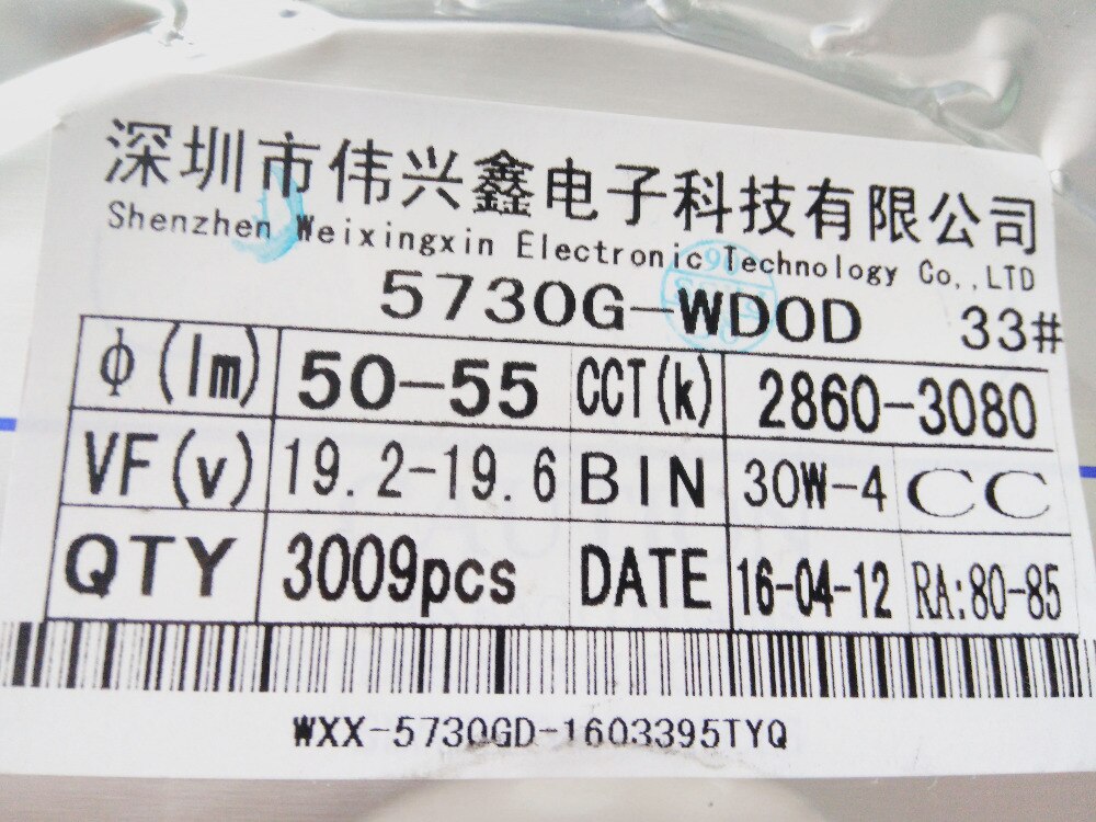 100 st smd led chip 5730 5630 varmvita 3000k 0.5w ... – Grandado