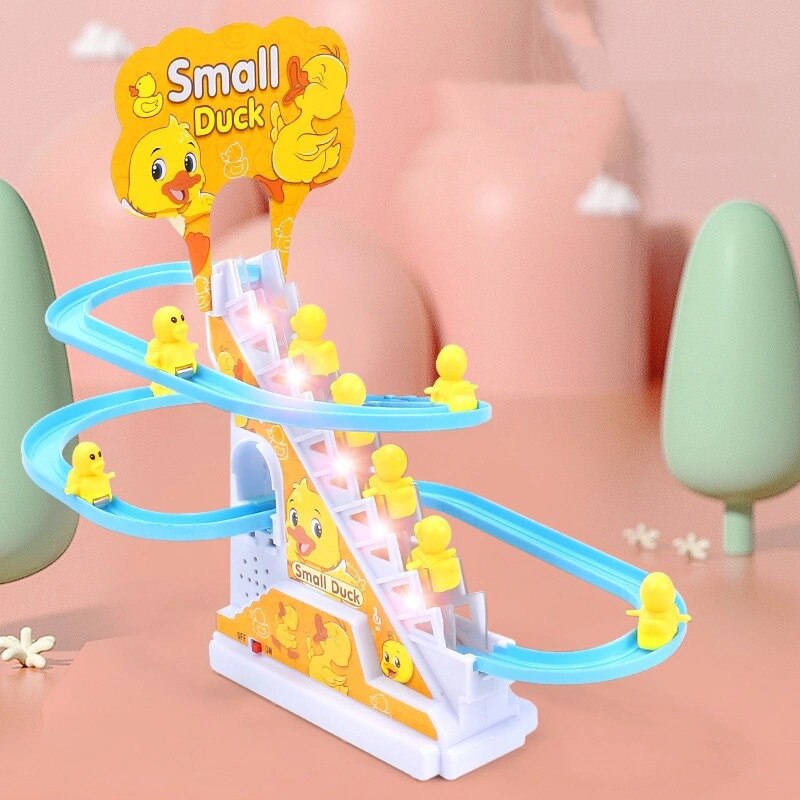 Electric Toy Little Yellow Duck Climbing Stairs an... – Vicedeal