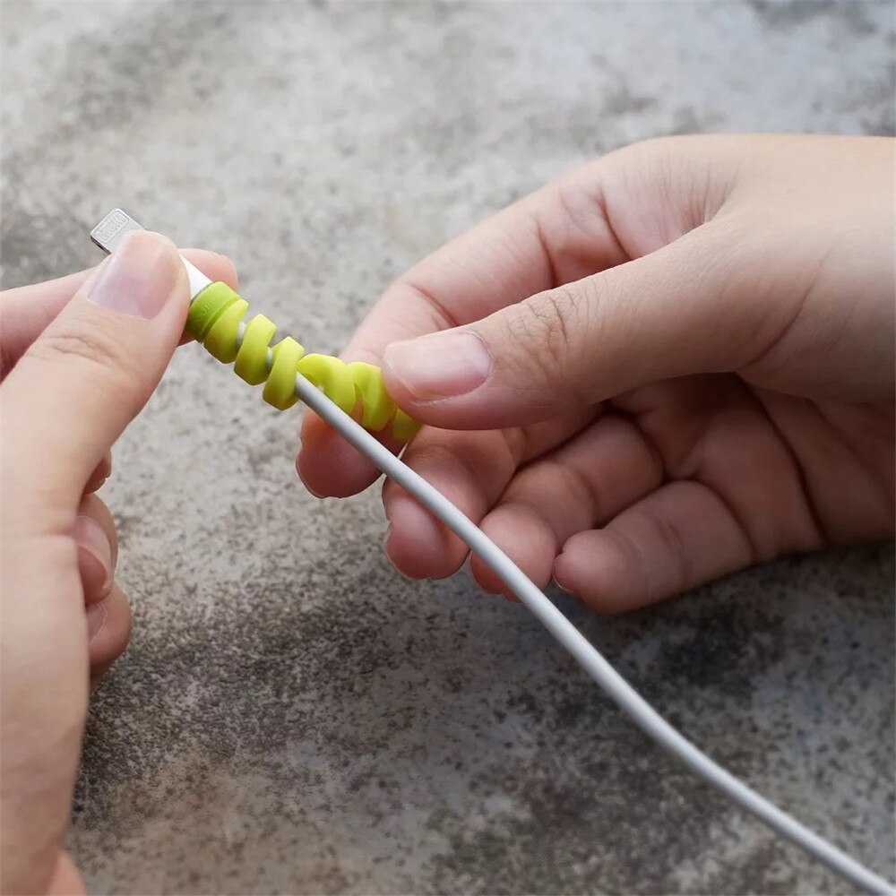 10 Pcs Spiral Earphone Cable Protector Korean Desk... – Grandado