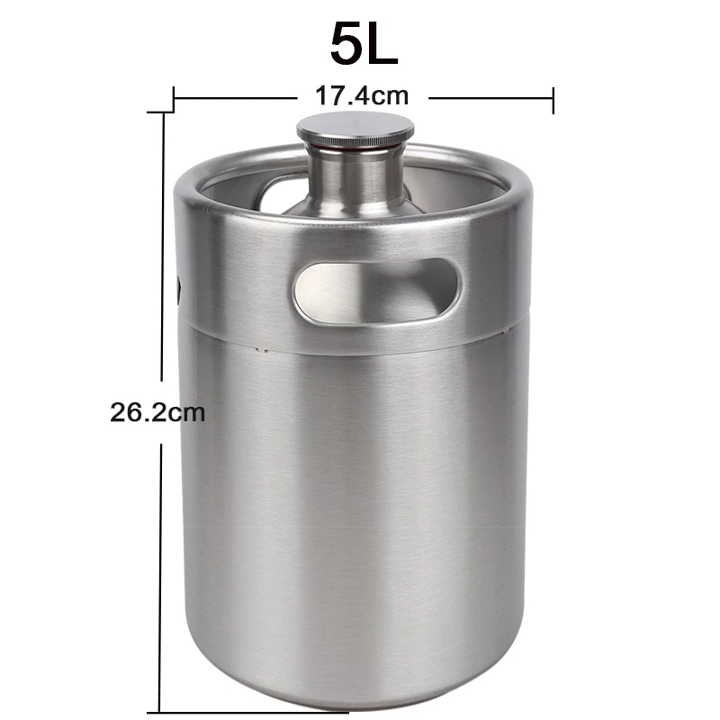 5L Mini Growler,Stainless Steel Beer Keg Portable ... – Grandado