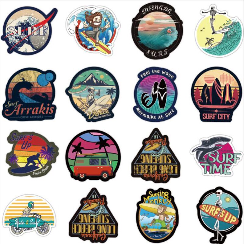 100PCS Outdoor Surfing Stickers Summer Sports Trop... – Grandado