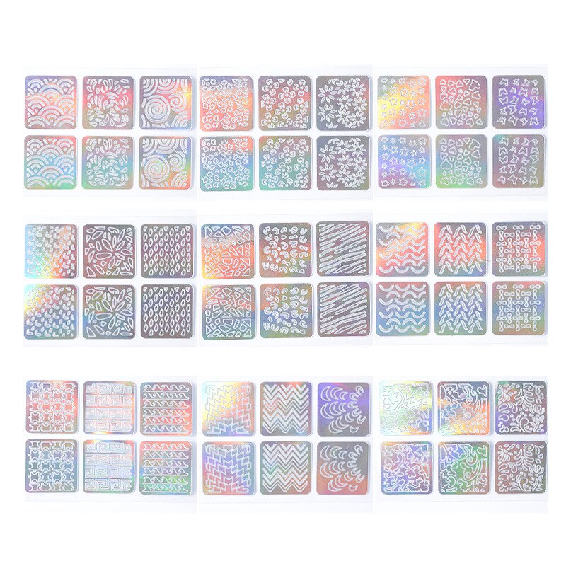 12/24 Vel Diy Nail Art Hollow Template Stickers He... – Grandado