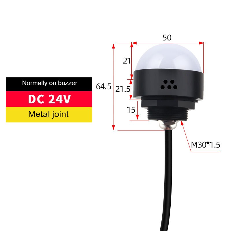 LED MINI Tricolor Warning Light 3W 24V Waterproof ... – Grandado