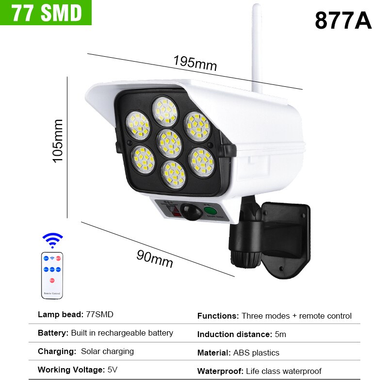 Simulation Surveillance Camera Solar Wall Lamp Hum... – Grandado