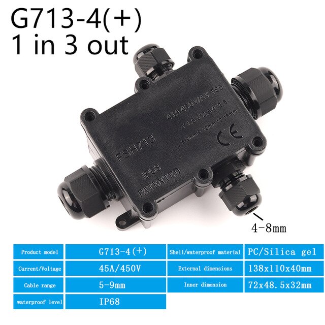 2/3/4/5/6 Way Outdoor Waterproof IP68 Electrical C... – Grandado