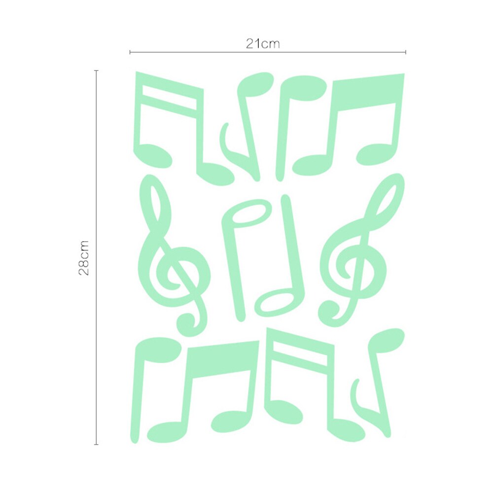 Glowing Musical Note Wall Stickers Home Decor Glow... – Vicedeal