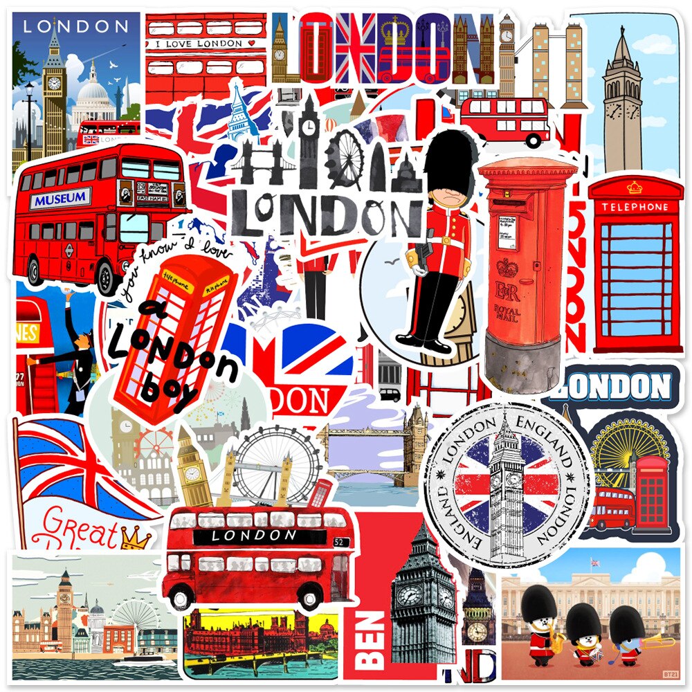 10/50Pcs Classic British Style London Bus Bullet P... – Grandado